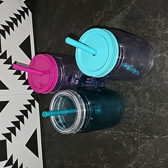 aladdin | Dining | Set Of 3 Aladdin 2oz Double Wall Tumblers With ...